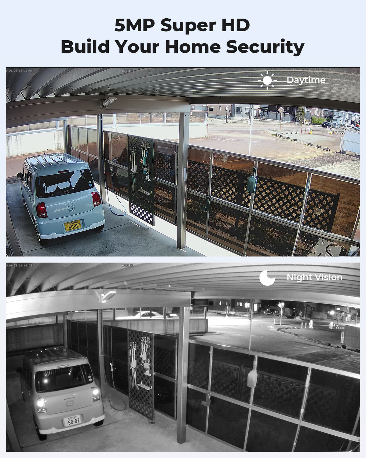 H.VIEW 8 Channels 5MP PoE Security Camera System, Smart Dual Illuminat ...