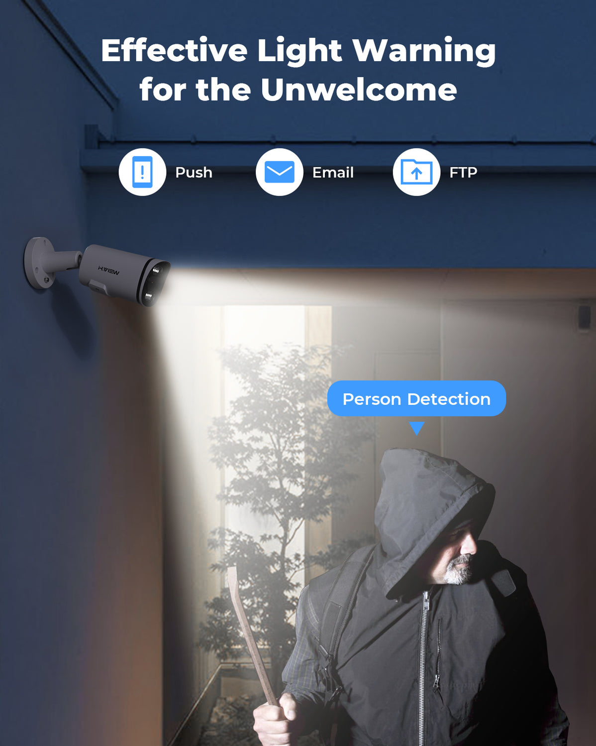 H.VIEW 8 Channels 5MP PoE Security Camera System, Smart Dual Illuminat ...